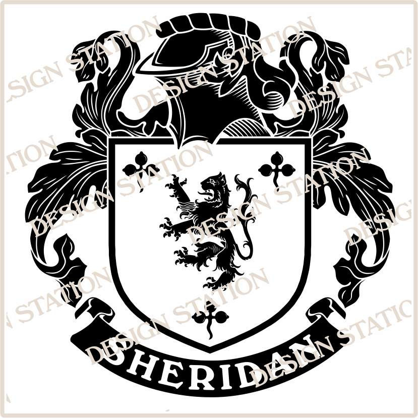 Sheridan Family Crest Vector Graphic - My Personal Jewellery