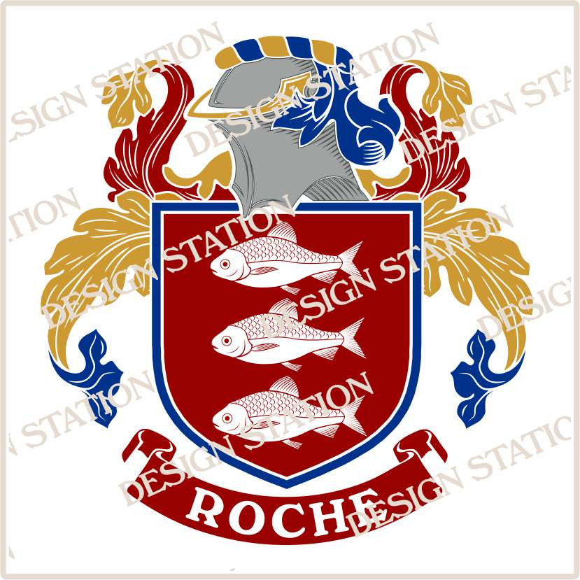 Roche Family Crest Vector Graphic - My Personal Jewellery