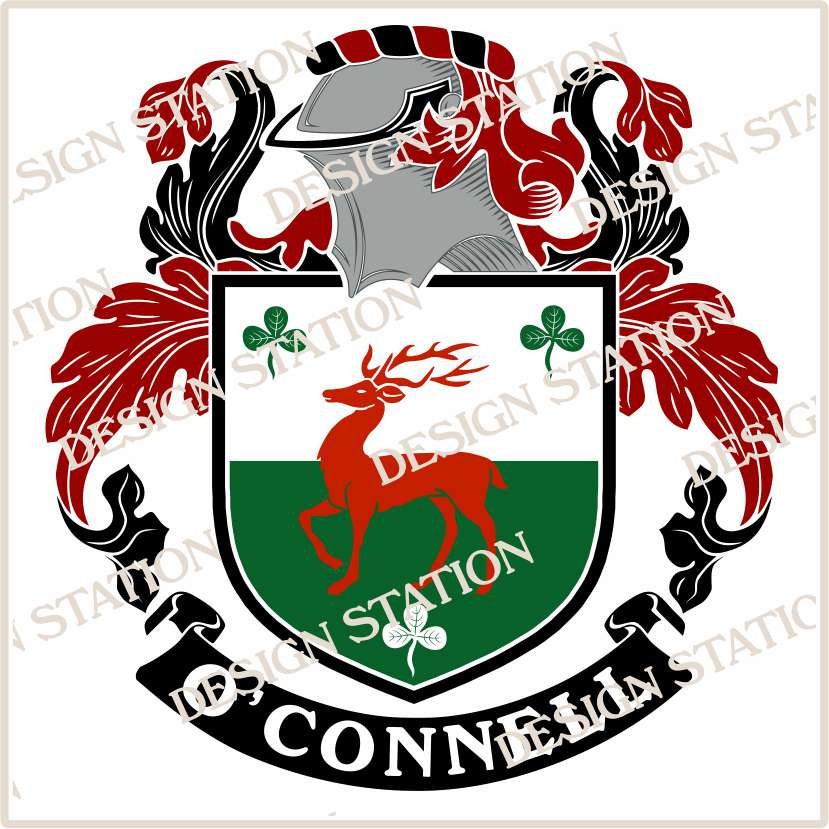 O'Connell Family Crest Vector Graphic - My Personal Jewellery