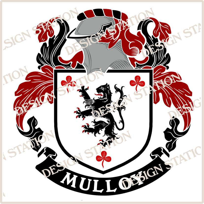 Mulloy Family Crest Vector Graphic - My Personal Jewellery
