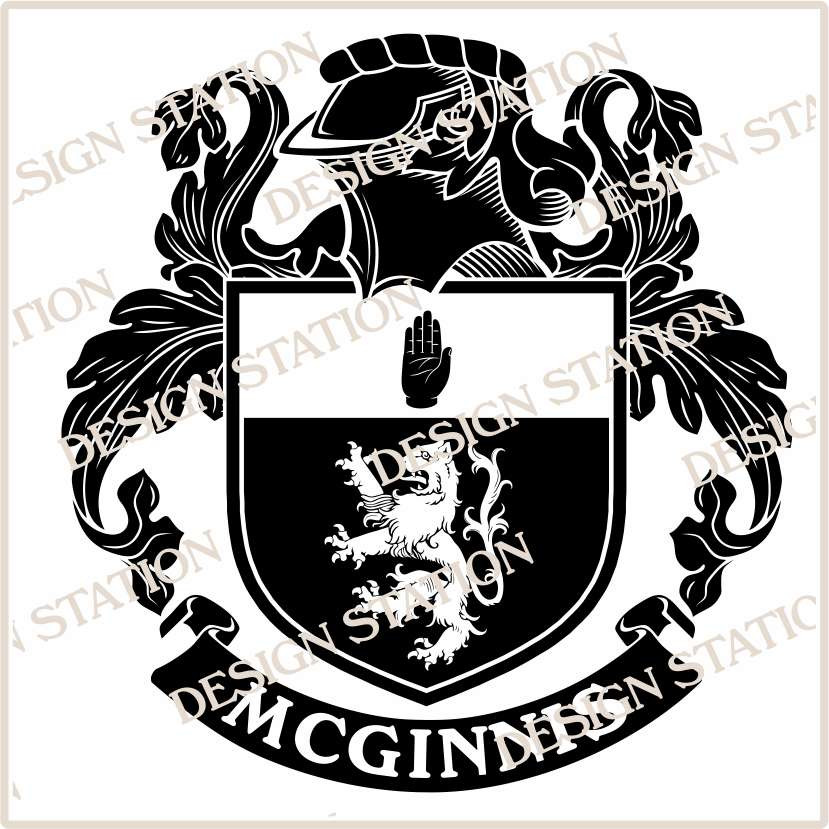 McGinnis Family Crest Vector Graphic - My Personal Jewellery