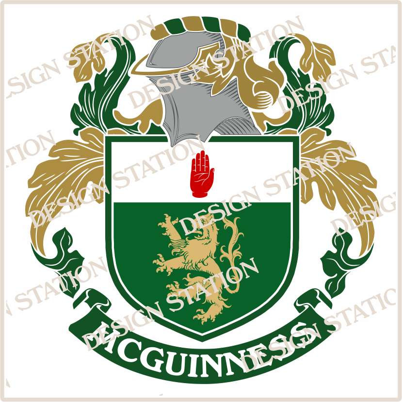 McGuinness Family Crest Vector Graphic - My Personal Jewellery