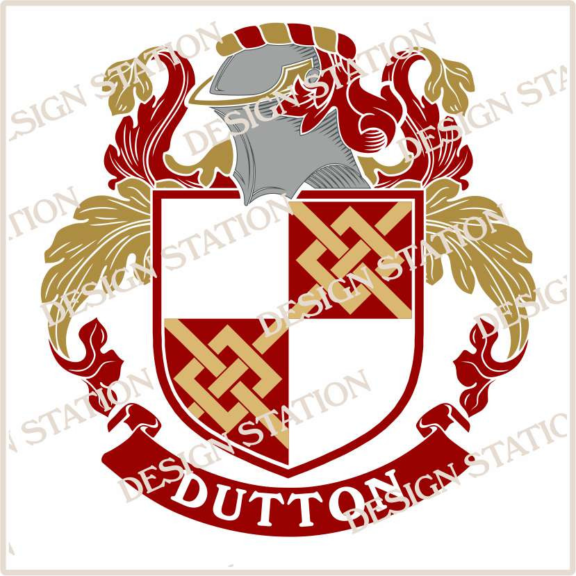Dutton IE Family Crest Vector Graphic - My Personal Jewellery