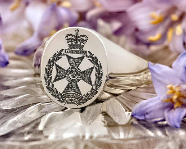 Royal Green Jackets Signet Ring Silver or 9ct Gold