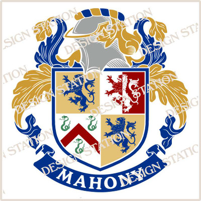 Mahoney Family Crest Vector Graphic - My Personal Jewellery