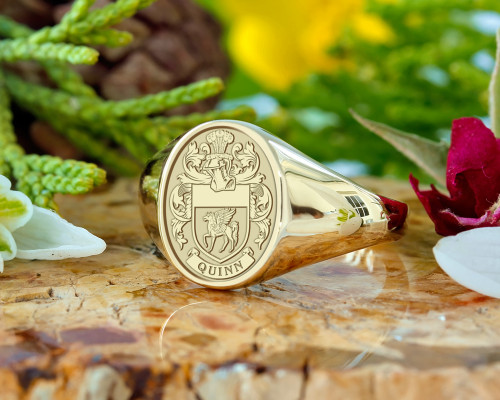 Quinn Family Crest Signet Ring - My Personal Jewellery
