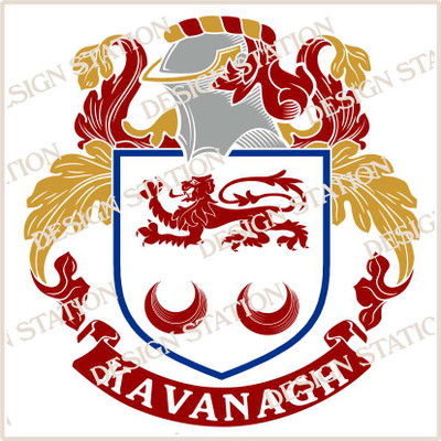 Kavanagh Family Crest Vector Graphic - My Personal Jewellery