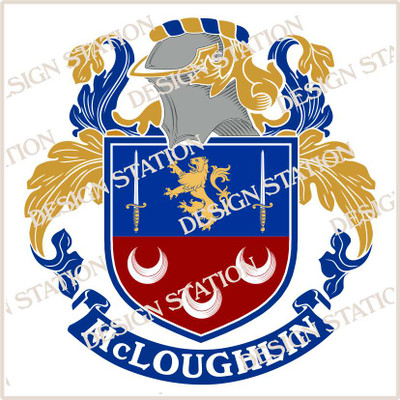 McLoughlin Family Crest Vector Graphic - My Personal Jewellery