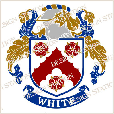 White Whyte Family Crest Vector Graphic - My Personal Jewellery