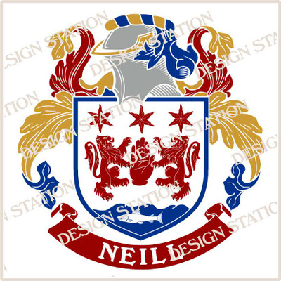 Neill Family Crest Vector Graphic - My Personal Jewellery
