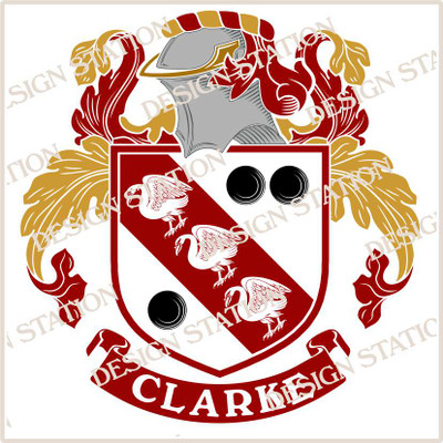 Clarke Family Crest Vector Graphic - My Personal Jewellery