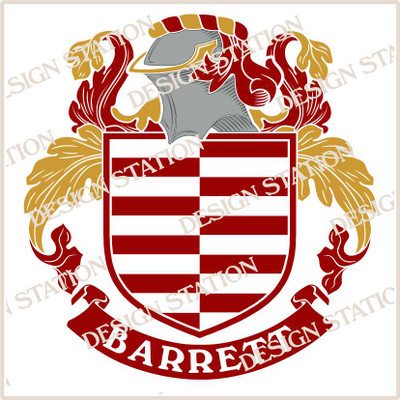 Barrett IE Family Crest Vector Graphic - My Personal Jewellery