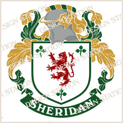 Sheridan Family Crest Vector Graphic - My Personal Jewellery