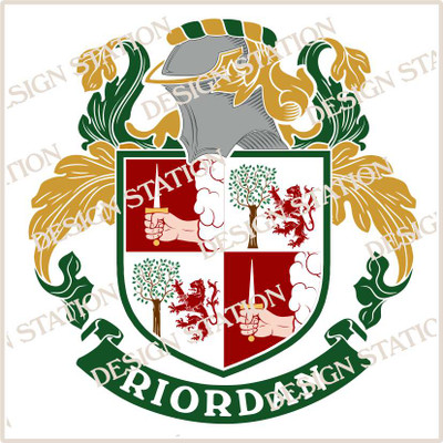 Riordan Family Crest Vector Graphic - My Personal Jewellery
