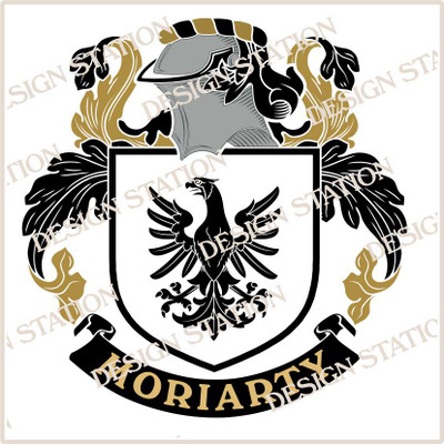 Moriarty Family Crest Vector Graphic - My Personal Jewellery