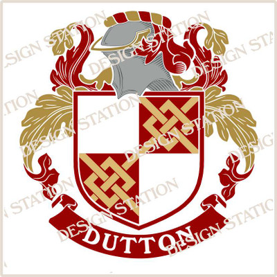 Dutton IE Family Crest Vector Graphic - My Personal Jewellery