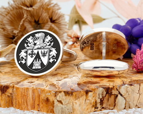 Arias Family Crest Cufflinks - My Personal Jewellery