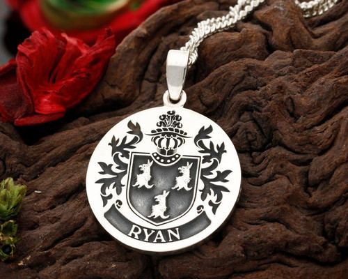 RYAN Family Crest Pendant - MyPersonalJewellery