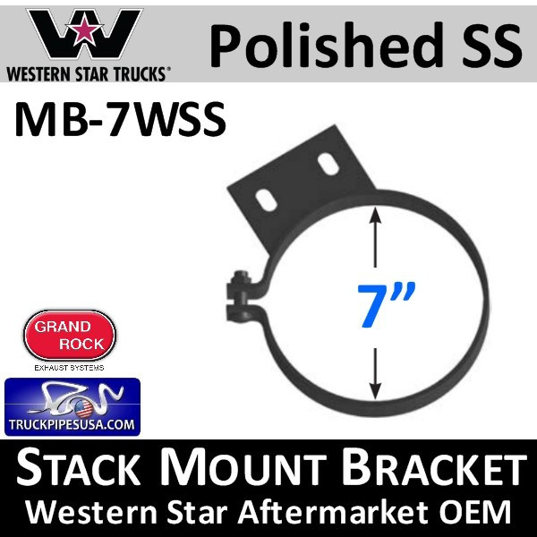 6" Western Star Constellation Stack Mount Bracket Clamp MB-6WSS