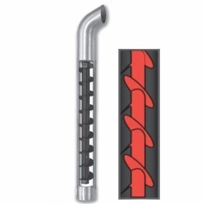 4" x 18" Internal Exhaust Baffle Tube IM-418