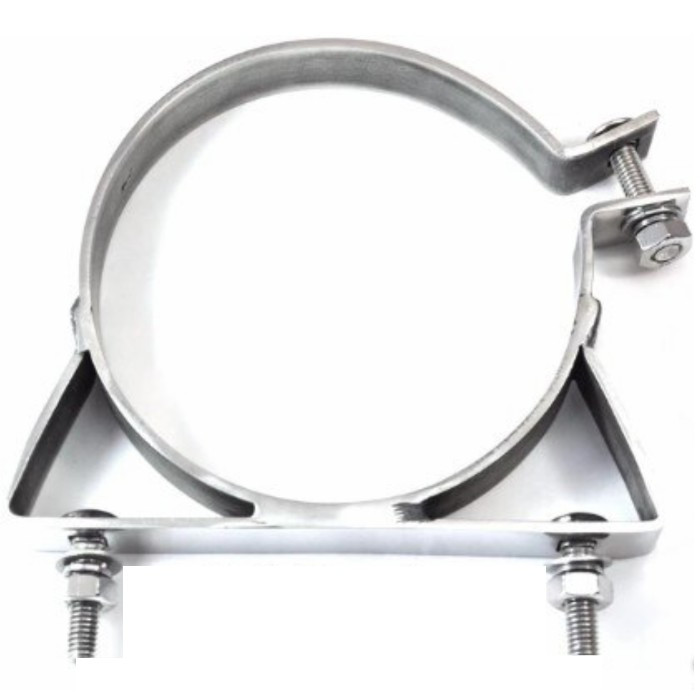 6" Peterbilt Stack Mounting Bracket Polished SS MB-6PBS