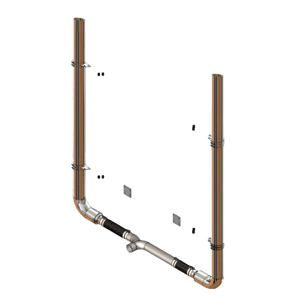 Peterbilt 379 Full 7" Seamless Chrome Exhaust Kit With 108" Straight ...