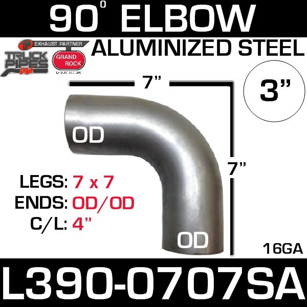 3 Inch 90 Degree Exhaust Elbow