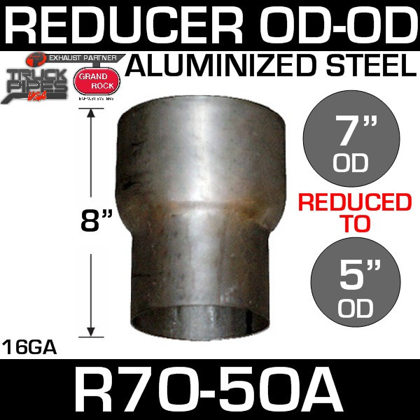 R7O-5OA 7 inch OD to 5 inch OD Reducer Aluminized