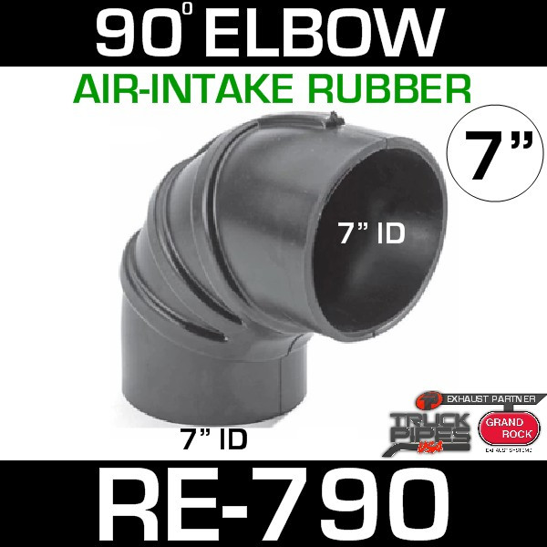 Rubber Air Intake RE-790 7" 90 Degree Air Intake Elbow
