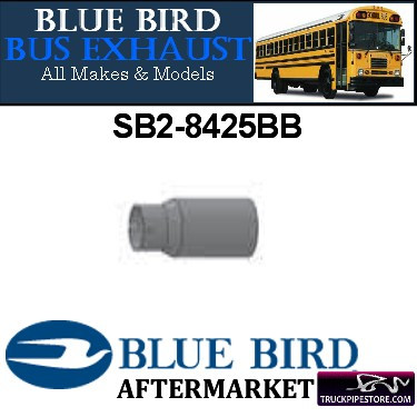 SB2-8425BB Bluebird Pipe Reducer 4" OD to 3" ID - 13" Long Aluminized