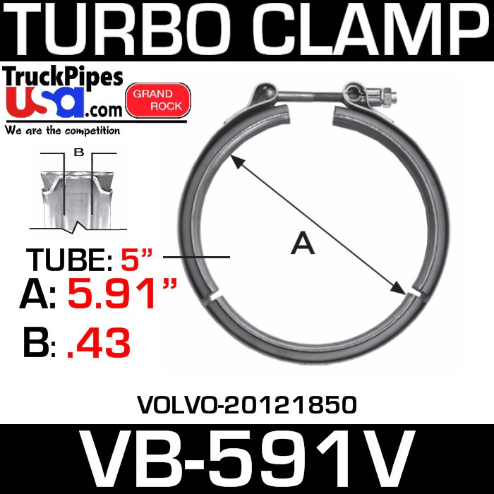21021850 Volvo Turbo Clamp 5.91" VT10769/VB-591V