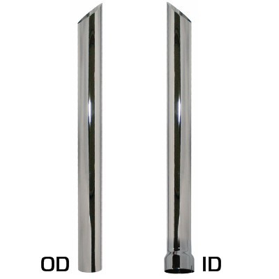 Miter Cut Chrome Exhaust Stack Pipes | Miter Pipe