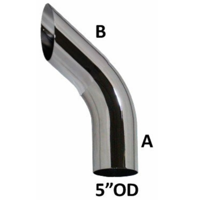 5'' Chrome Stacks | Chrome Exhaust Tips | Chrome Pipe