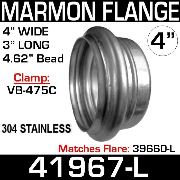 4" Marmon Flange 4.62" Bead in 304 Stainless Steel 41967-L