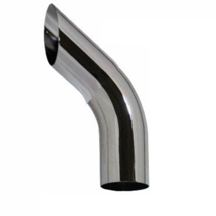 5" OD Chrome Dump Truck Stack Exhaust Pipe WED-5LC