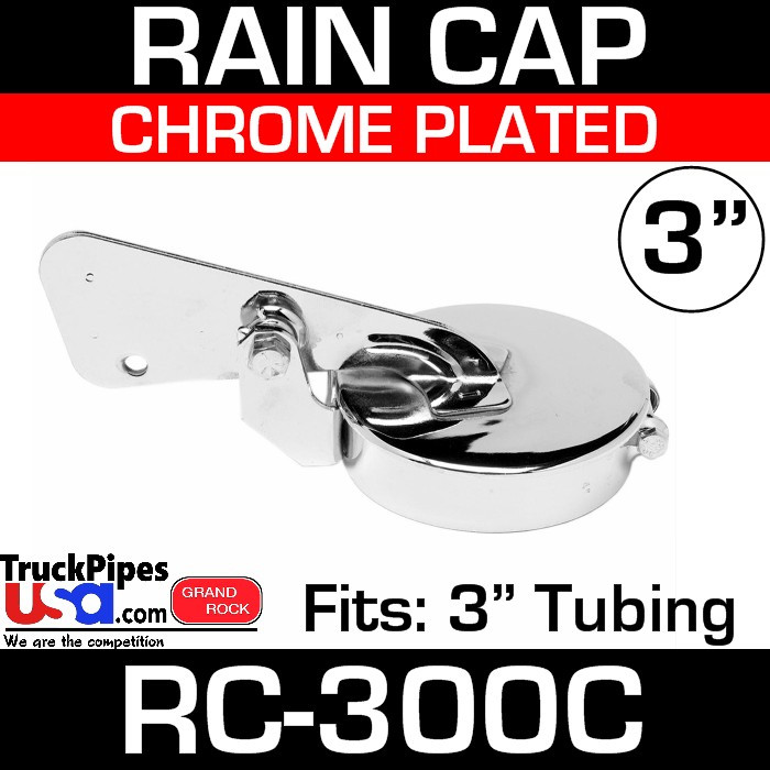 3 inch Chrome Plated Exhaust Rain Cap RC-300C