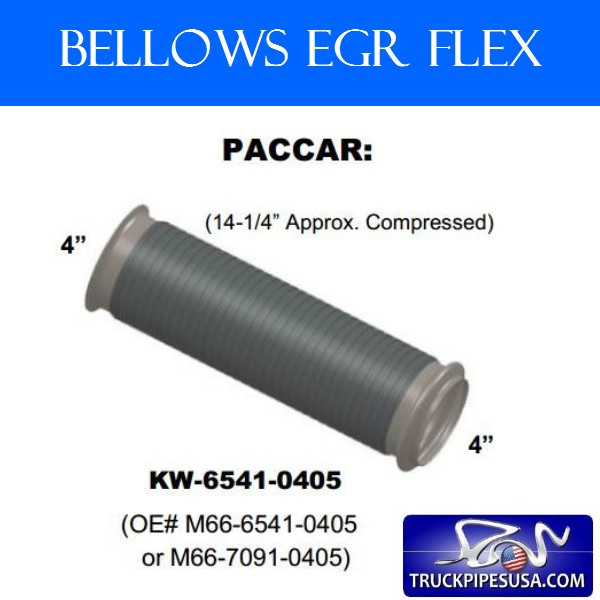 M66-6541-0405 | 4" X 14.25" Peterbilt Bellow Pipe EBPB11863
