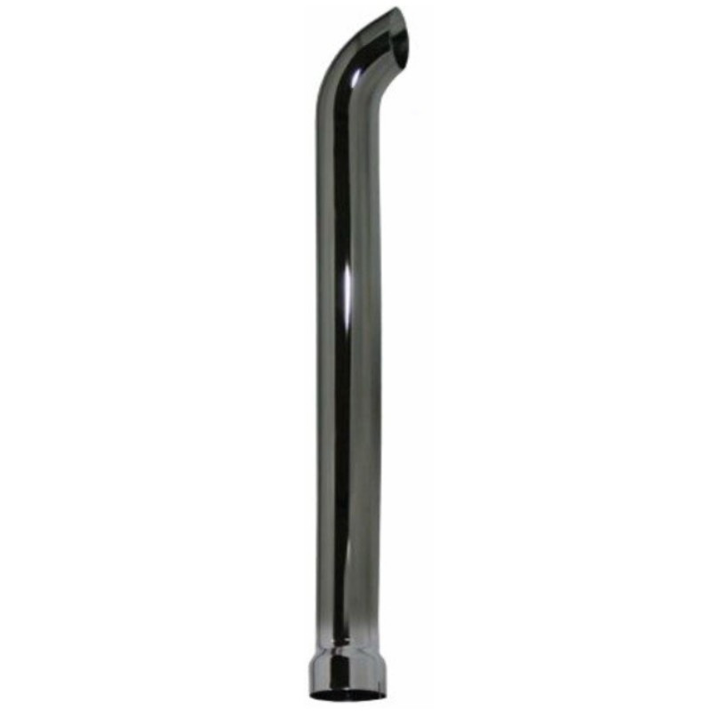 3.5" x 36" Curved Top OD Chrome Exhaust Stack Pipe K35-36SBC or 3-351-36CP