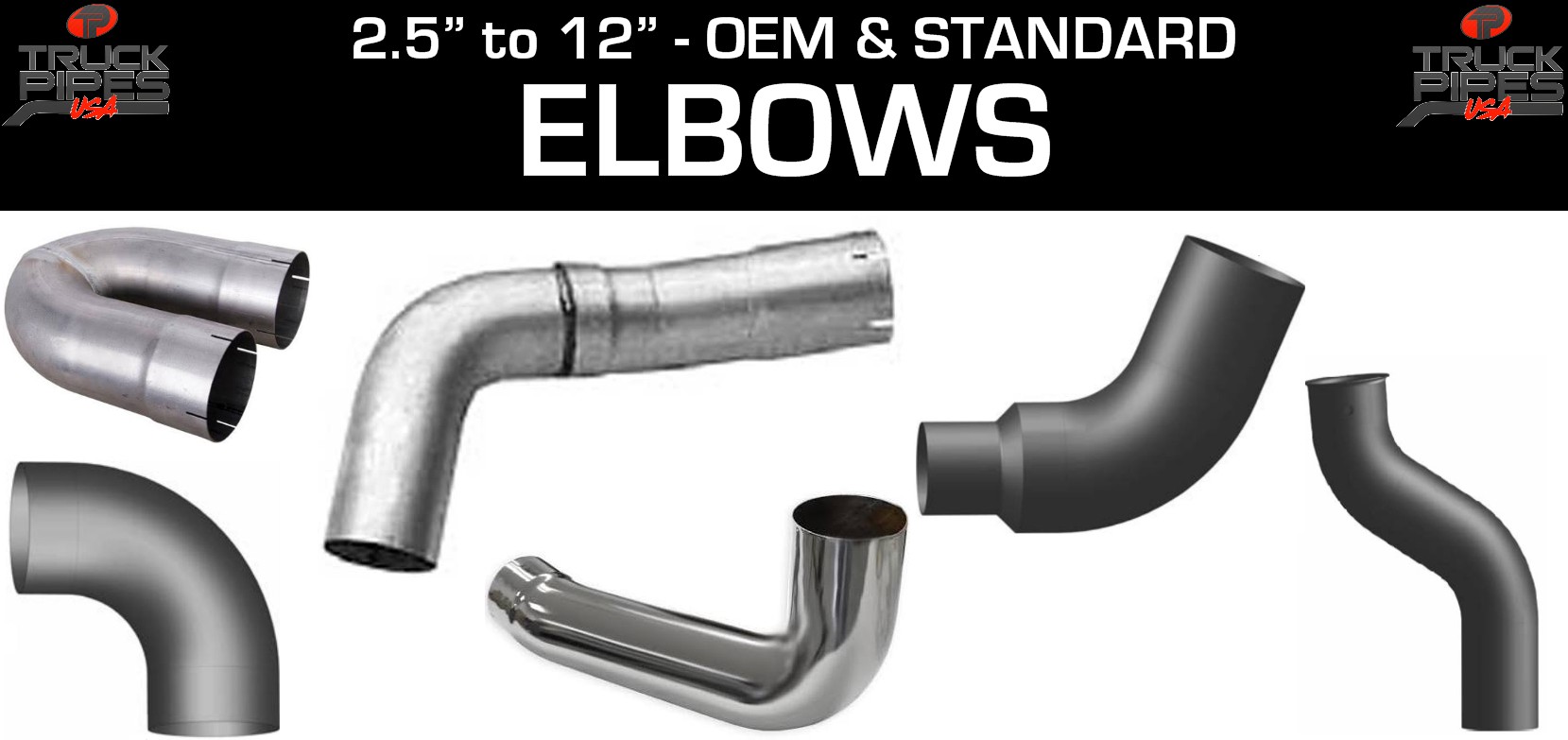 Exhaust ELBOWS | Exhaust angles | Chrome Elbows | Aluminized