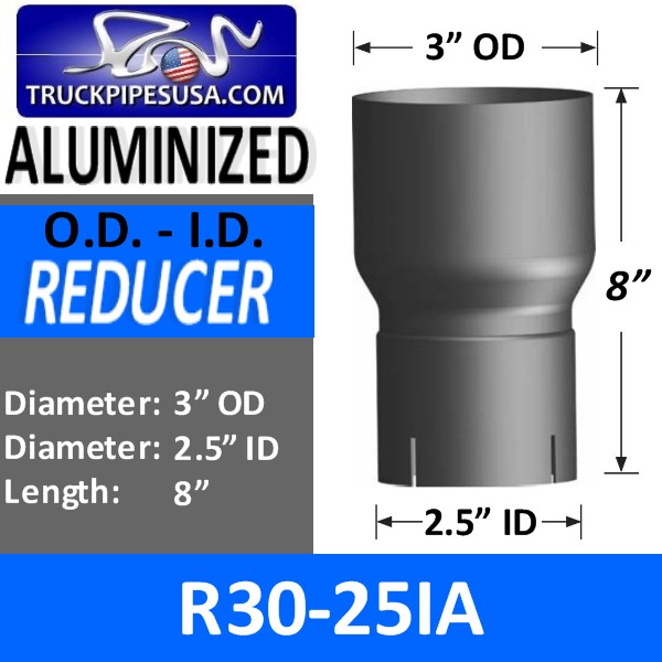 2 Exhaust Pipe 2.5 Inch To 3 Inch Exhaust Pipe Adapter Reducer - 304 ...