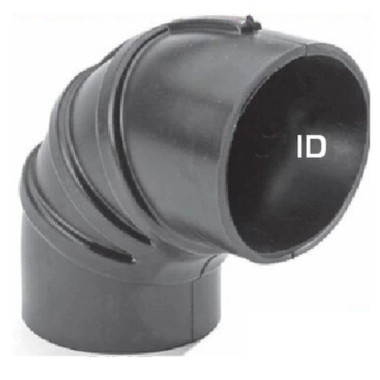 RE-690 Rubber Air Intake 6" 90 Degree Air Intake Elbow