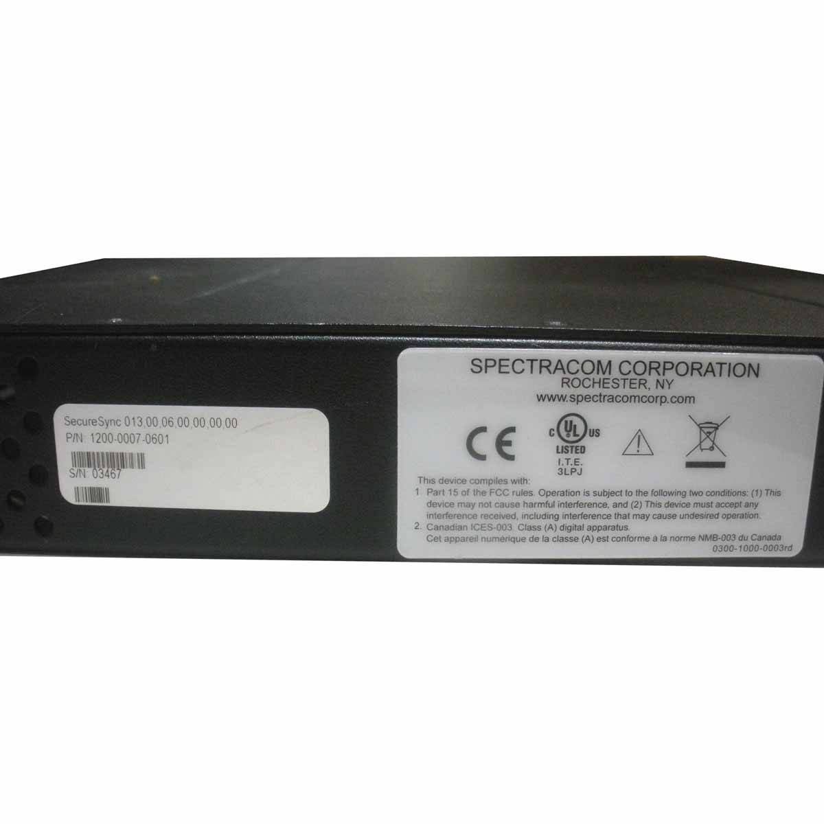 SpectraCom SecureSync 1200-0007-0601 1200 Time and Frequency Platform