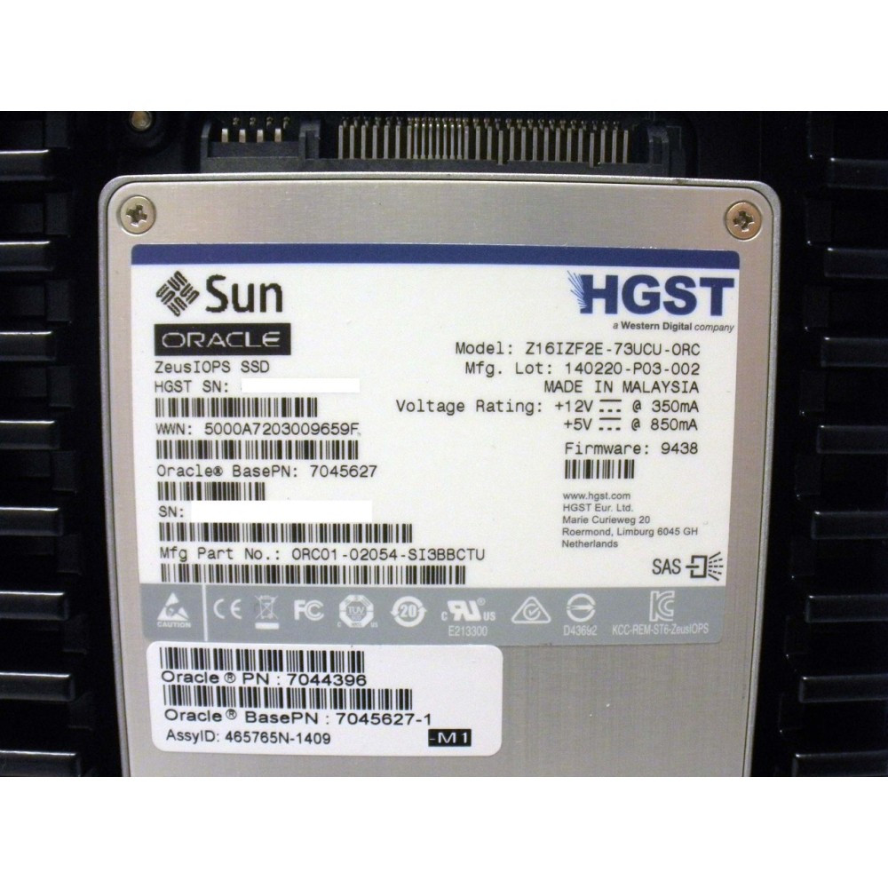 SUN Oracle 7044396 73GB SAS Solid State Hard Drive Disk 2.5in 7045327 ...