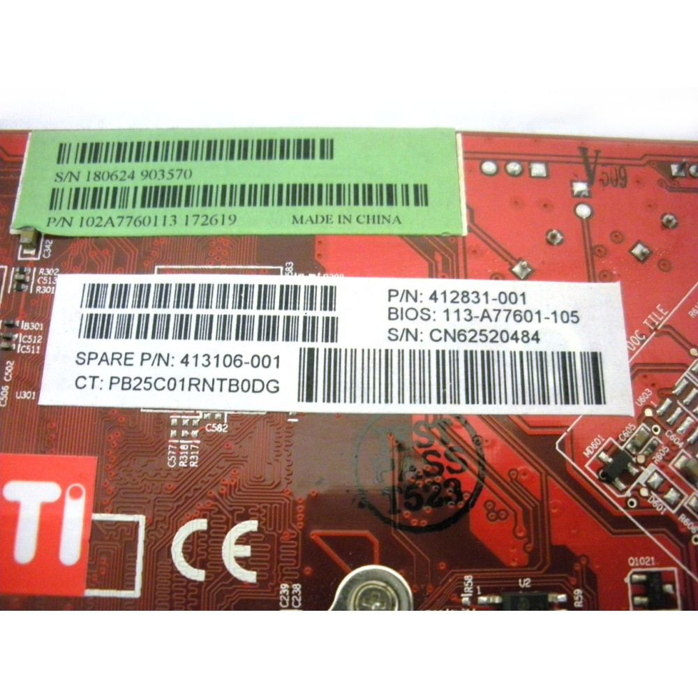 HP 413106-001 412831-001 ATI FireGL V3300 128MB Graphics Card