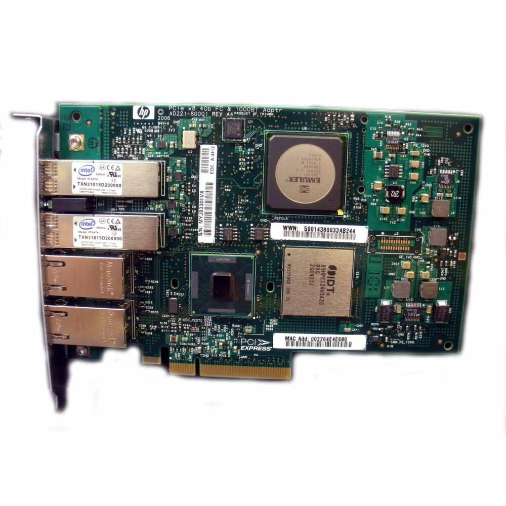 HPE AD222A Integrity 2-port 4Gb FC & 2-port 1000Base-T PCIe Adapter