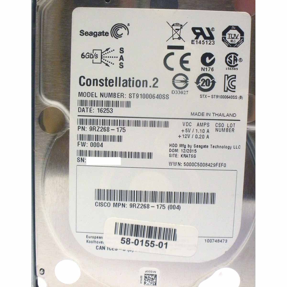Cisco UCS-HD1T7KS2-E Hard Drive 1TB 7.2 k SAS 2.5in