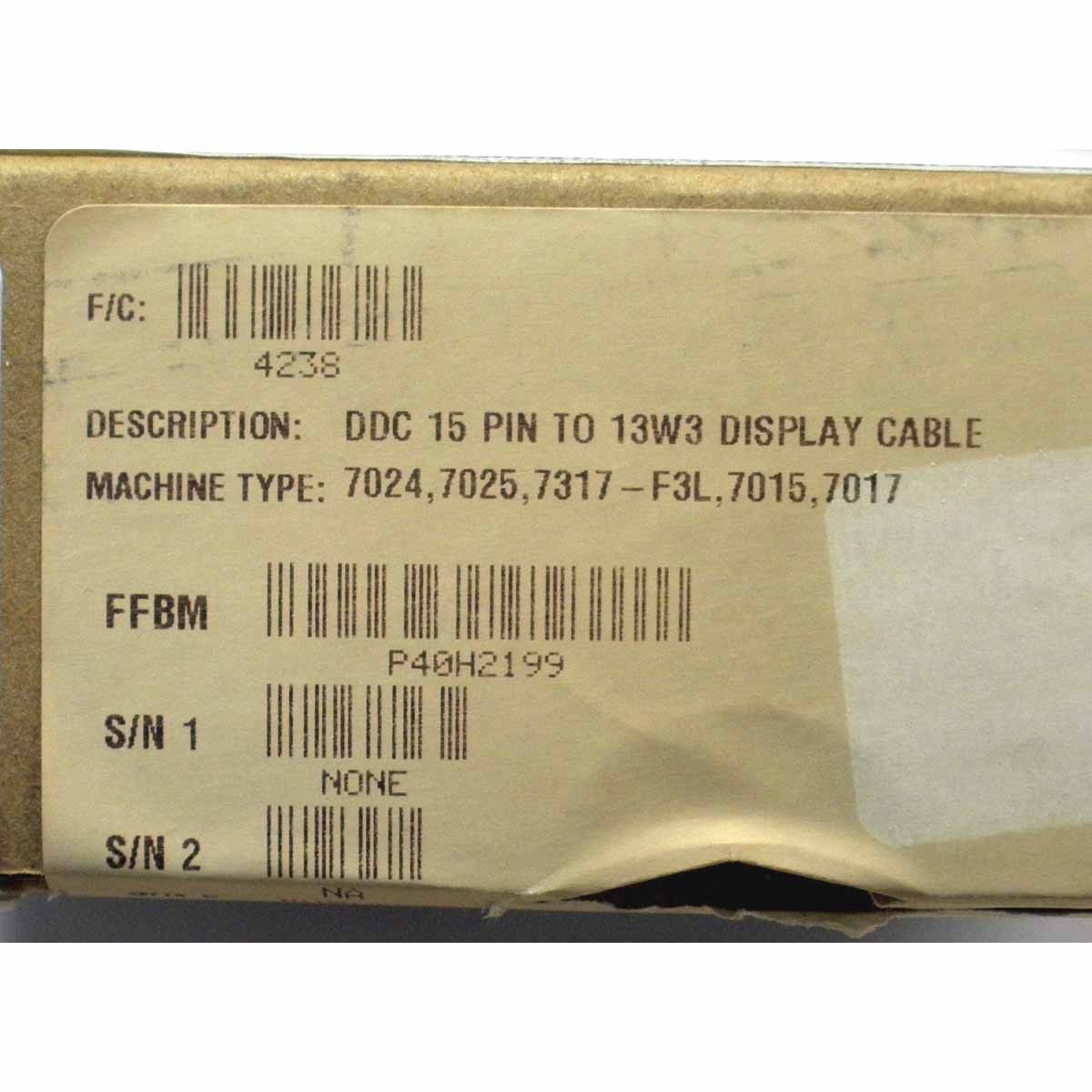 IBM 4238 DDC 15-Pin to 13W3 Display Cable | 7043-240 RS/6000