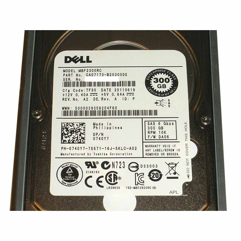 Dell 740Y7 Hard Drive 300GB | Toshiba MBF2300RC
