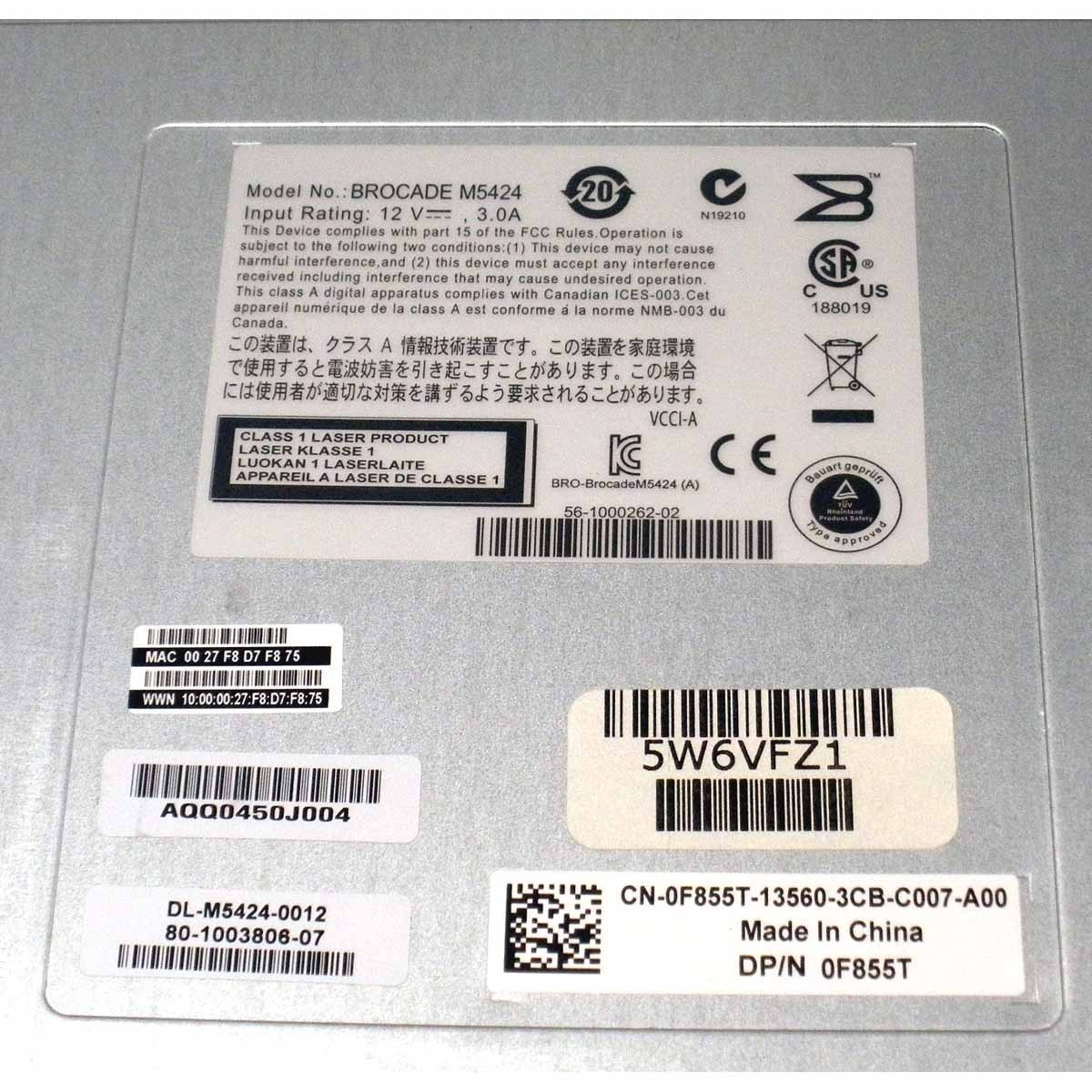 Dell F855T Brocade M5424 8GB 12/24 Port Blade Switch