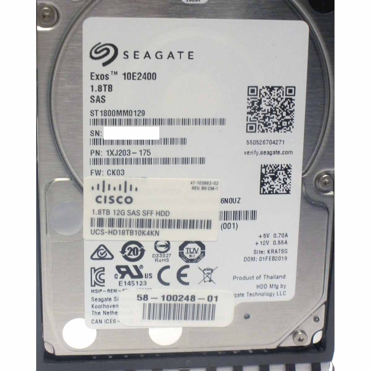 Cisco UCS-HD18TB10K4KN Hard Drive 1.8TB 10K SAS SFF